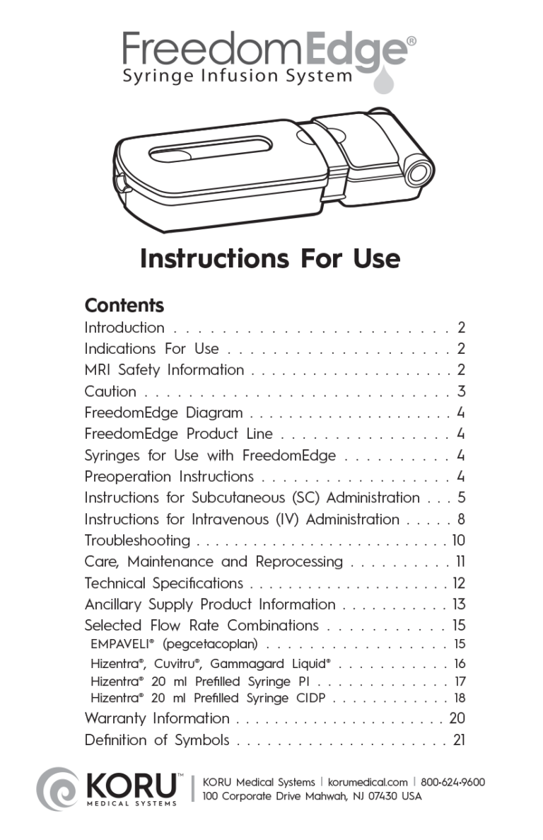 Instructions for Use (IFUs)